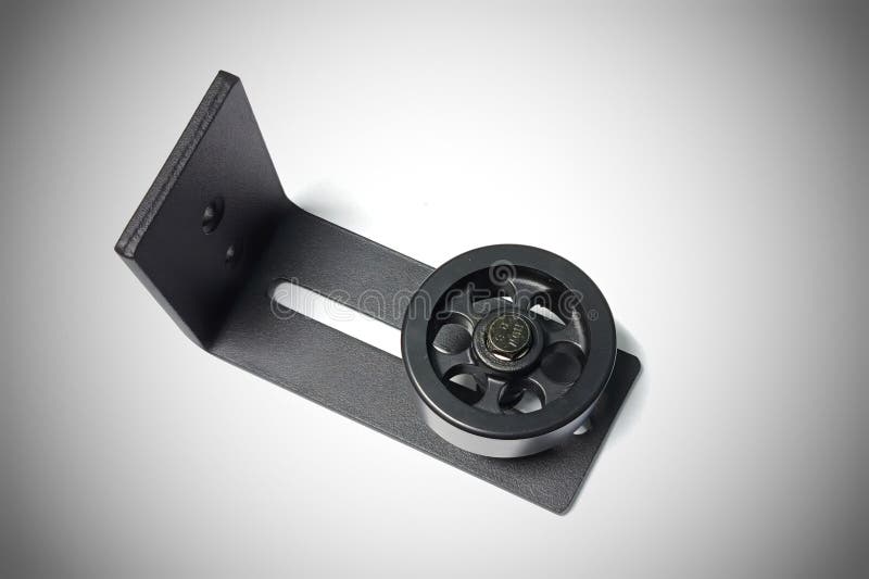 A Floor Guide Wheel for Automatic Sliding Glass Doors Stock Image ...