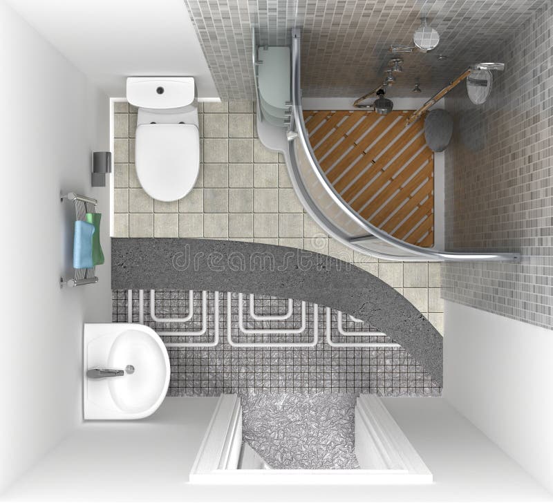 Top view of the bathroom stock photo. Image of living - 2439922