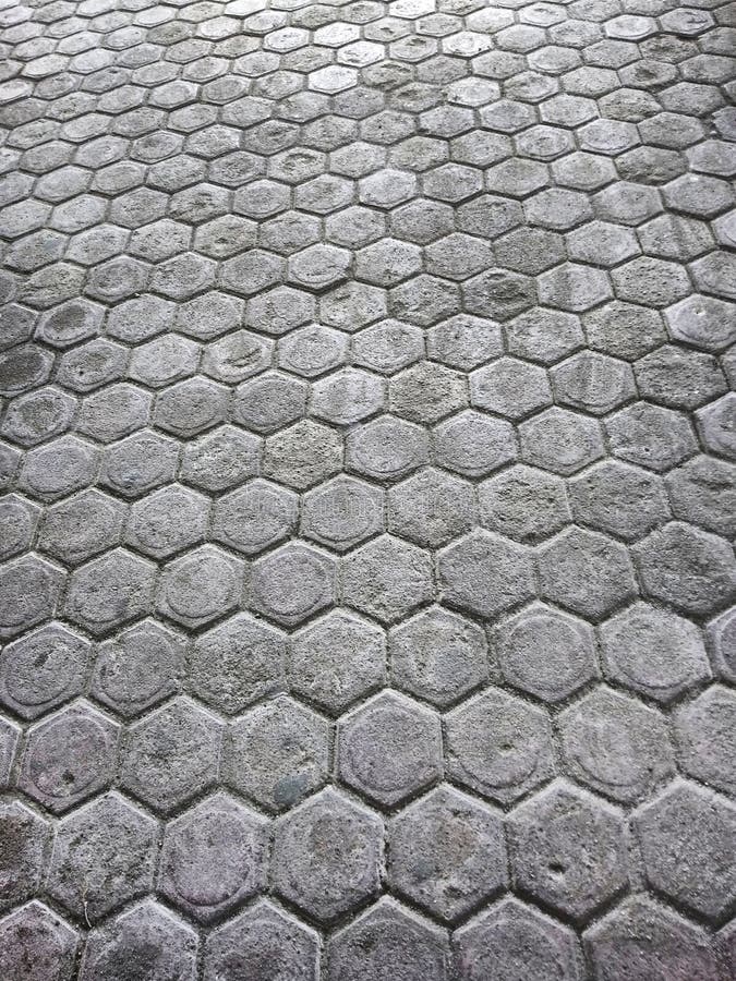 Concrete Hexagonal Tile Pattern Stock Image - Image of space, pavement ...