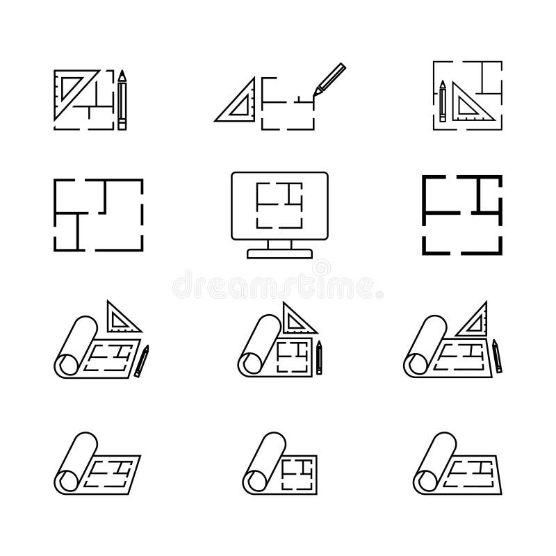 Floor Icon, Plan Icon Isolated on White, Cooking Stock Vector ...