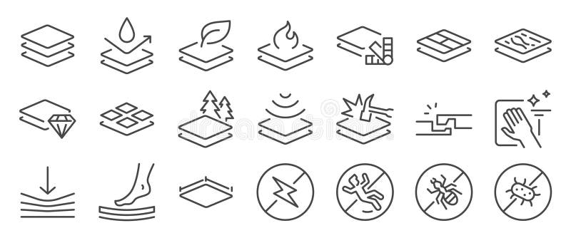 Floor Icon Set. it Includes Flooring, Material, Feature, Wood, vinyl ...