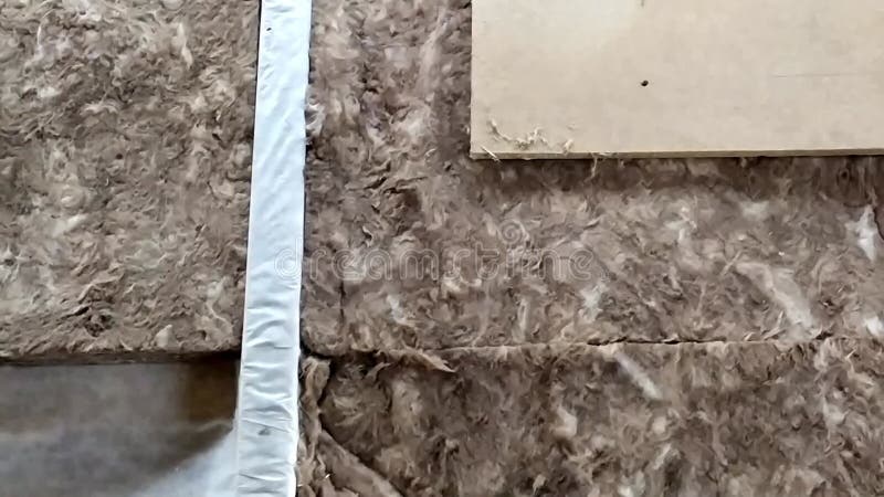 Floor Insulation with Stone Wool. Mineral Wool in House Construction ...