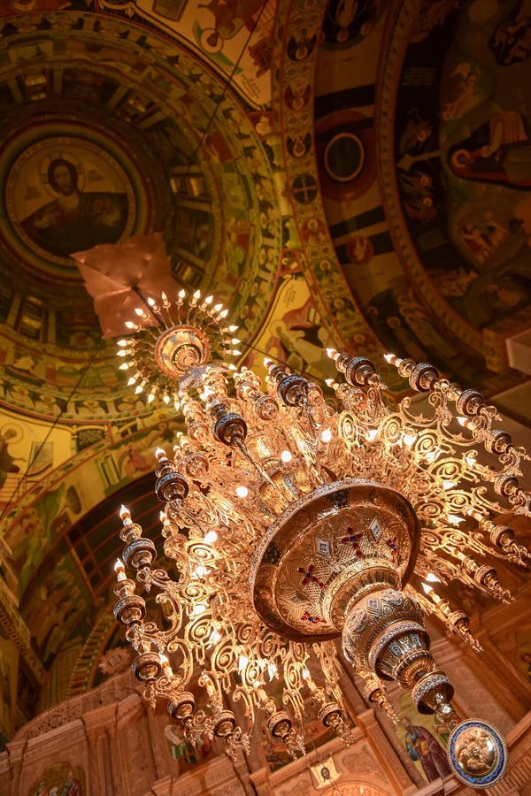 Floor lamp in the church editorial photography. Image of celebration ...