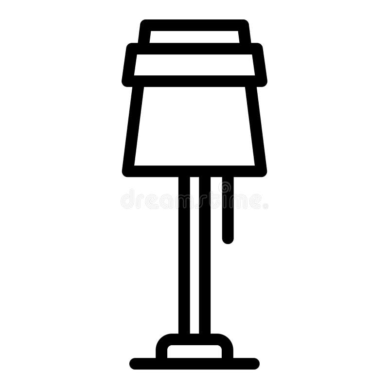 Floor Lamp Icon Outline Vector. Light Stand Stock Illustration ...