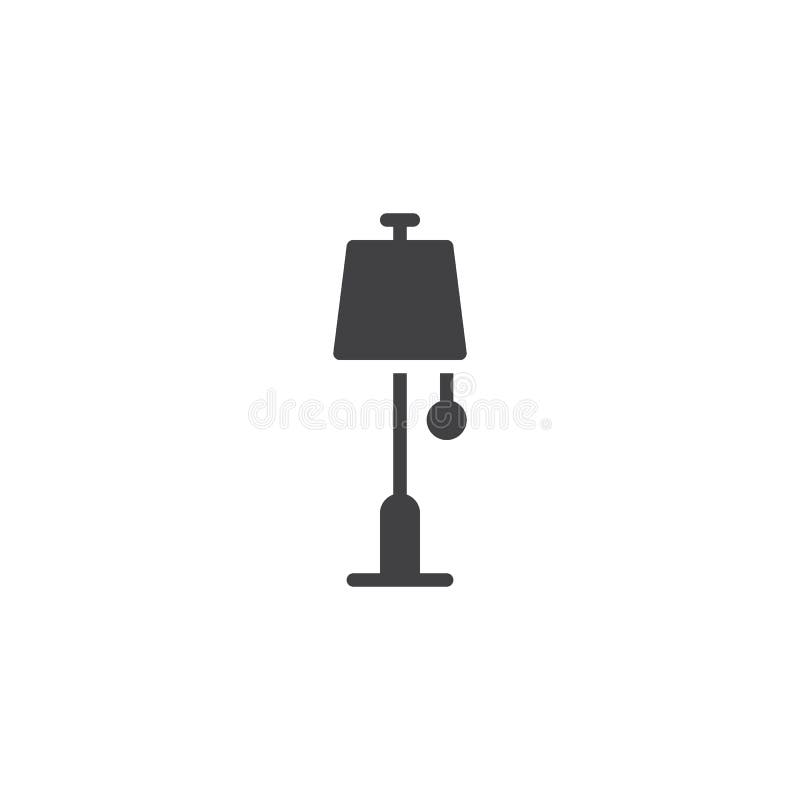 Floor Lamp Top View Outline Icon Stock Vector - Illustration of symbol ...