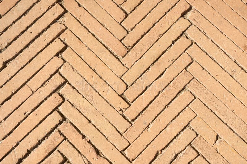 The Floor is Made of Small Clay Tiles As a Background. Stock Image ...