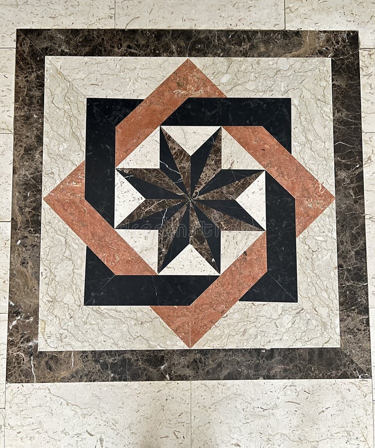Floor Marble Medallion Design Stock Image - Image of texture, mosaic ...