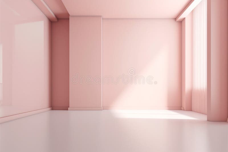 Floor Mockup Interior Wall Shape Light Background Minimal Indoor Room ...