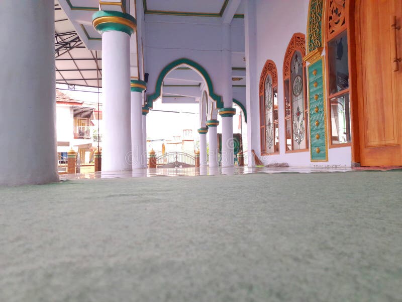 Floor of Mosque with a Grey Carpet on it Stock Photo - Image of carpet ...