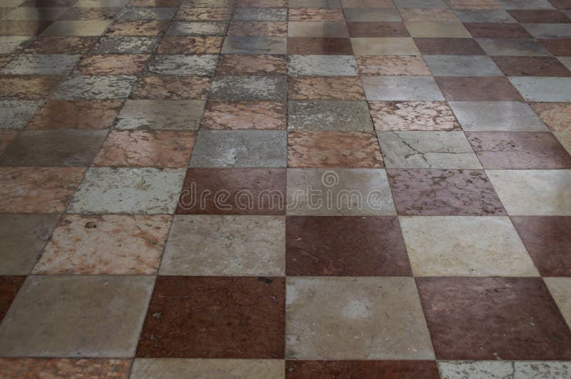 Floor from an Old Textured Stone Tile with Reflection Stock Photo ...