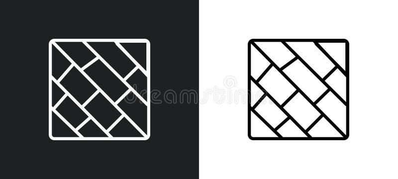 Floor Outline Icon in White and Black Colors. Floor Flat Vector Icon ...