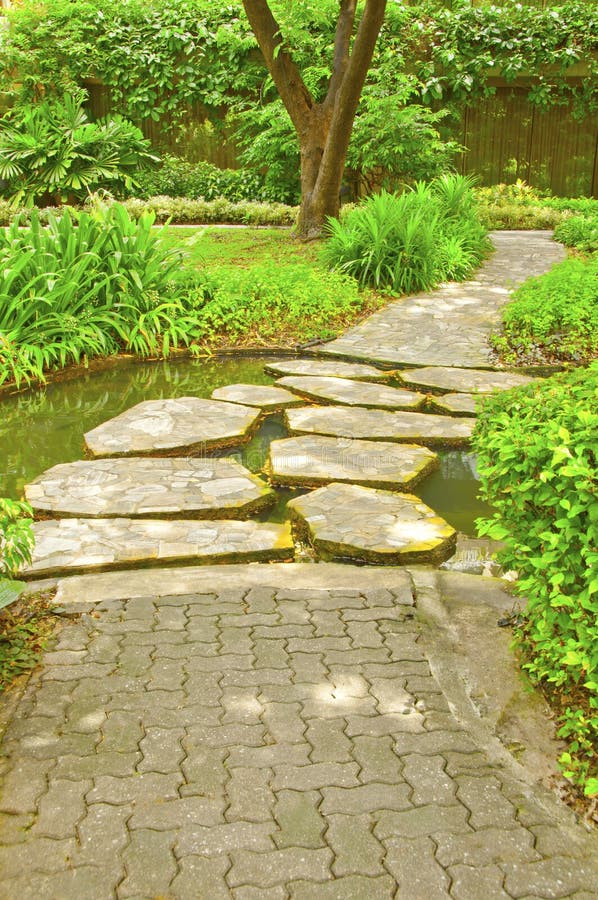 Floor pathway in garden stock image. Image of garden - 34138559