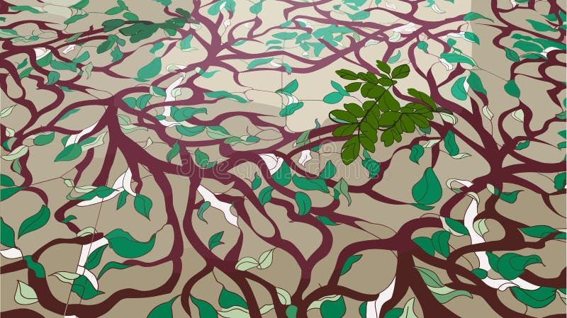 Floor Pattern of Intertwined Roots and Branches, Symbolizing ...