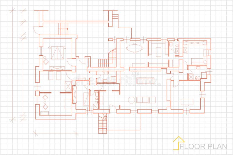 Floor plan stock illustration. Illustration of home, background - 14650802