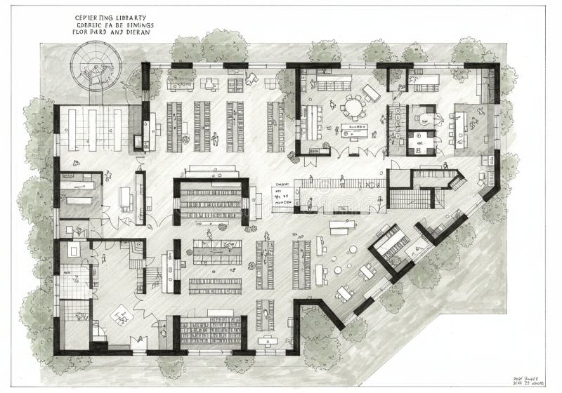 Floor Plan of the Ceperking Library, Featuring a Detailed Layout ...