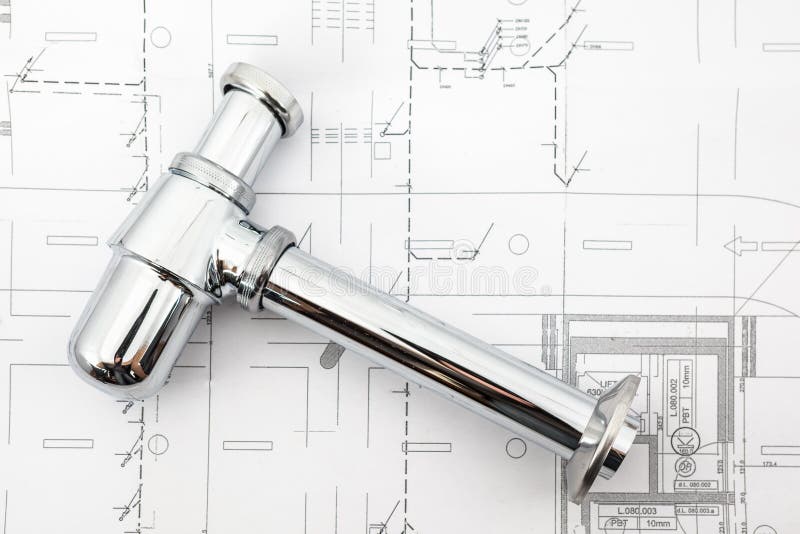 Chrome siphon and tap stock image. Image of chrome, industrial - 125395979