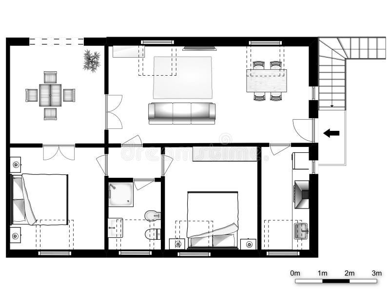 Floor Plan 2d Illustration. Floor Plan. Ffloorplanner Stock ...