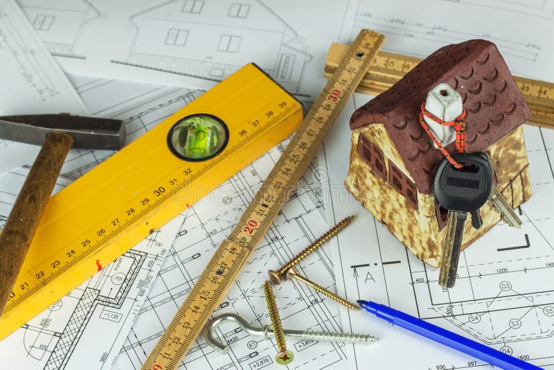 Floor Plan Designed Building on the Drawing. Engineering and Technical ...