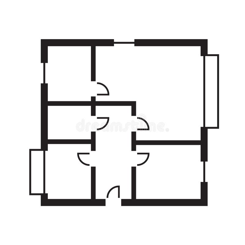 Floor plan icon stock vector. Illustration of icon, property - 158076481