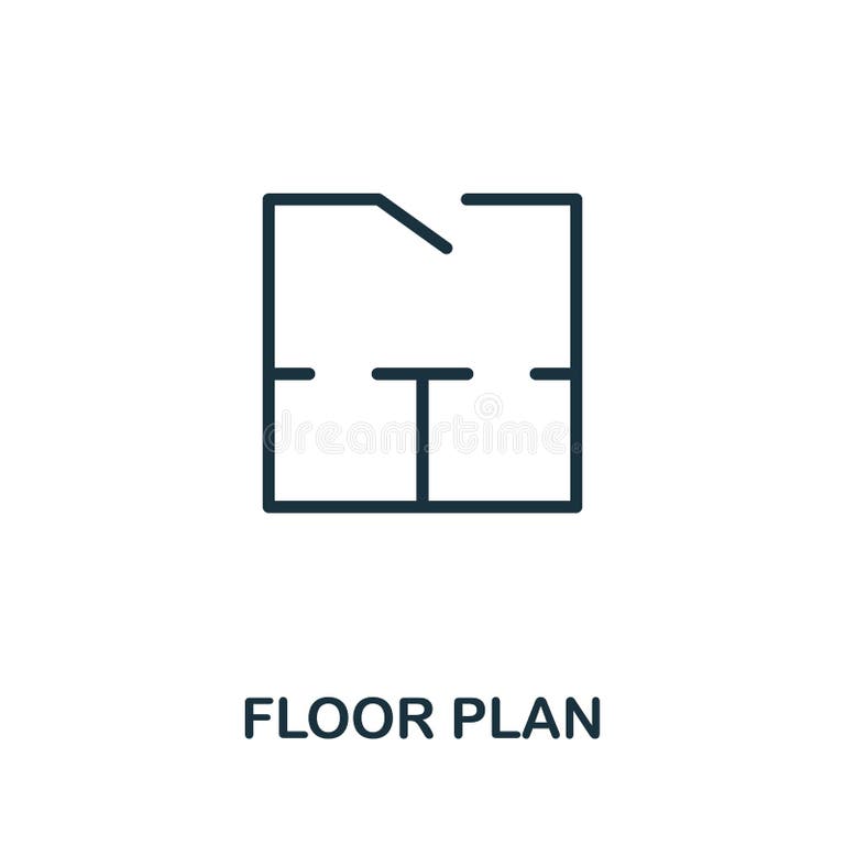 Floor Plan Icon. Monochrome Simple Element from Mall Collection ...