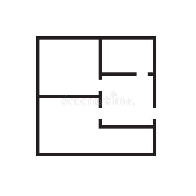 Floor plan icon stock vector. Illustration of real, sign - 158076376