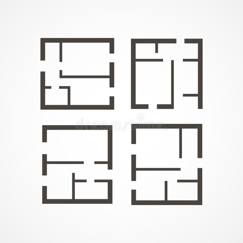 White Building Floor Plan Icons Stock Illustrations – 493 White ...