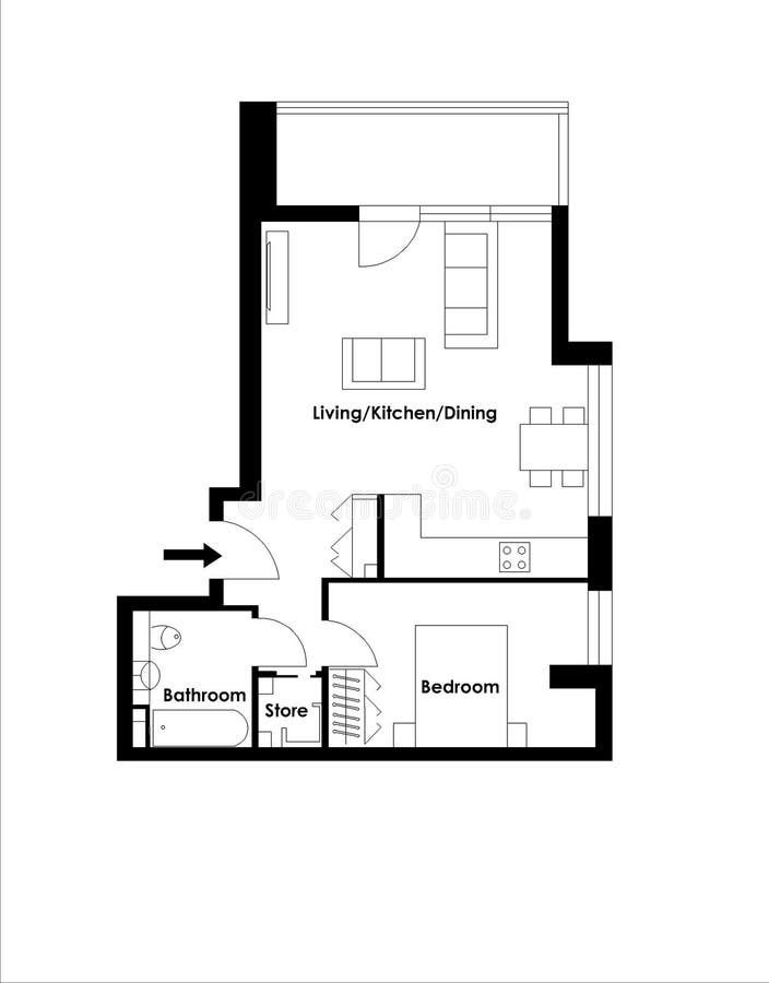 Floor Plan. Interior. 2d Floor Plan for Real Estate. Home Plan. Autocad ...