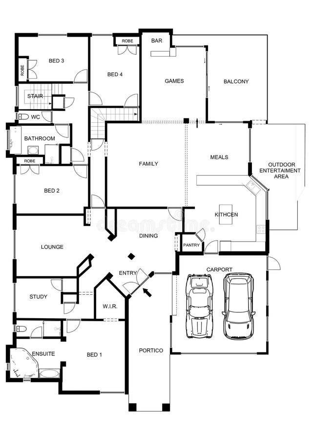 Floor Plan. Interior. 3d Floor Plan for Real Estate. Home Plan Stock ...
