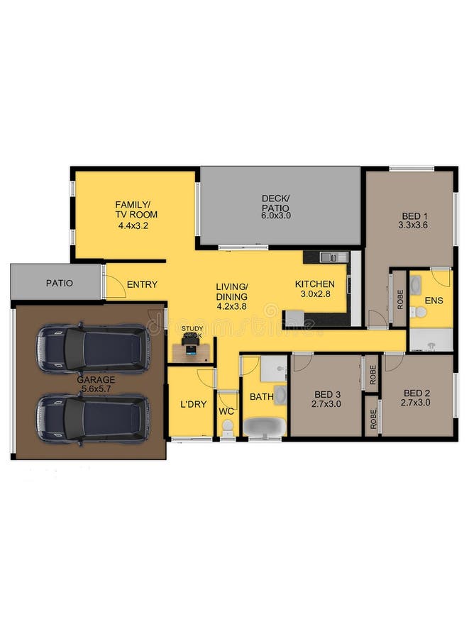 Floor Plan for Real Estate FloorPlan Home Plan Stock Illustration ...