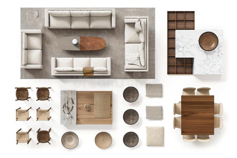 Floor Plan Layout Featuring Diverse Collection Furniture Including ...