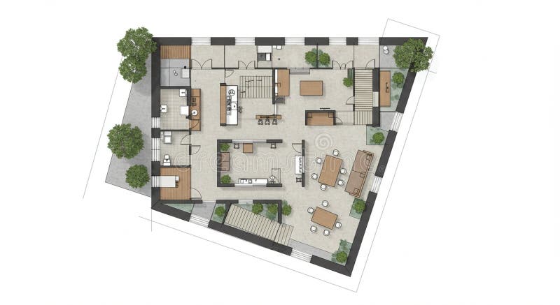 Narrow Building Layout Stock Illustrations – 508 Narrow Building Layout ...