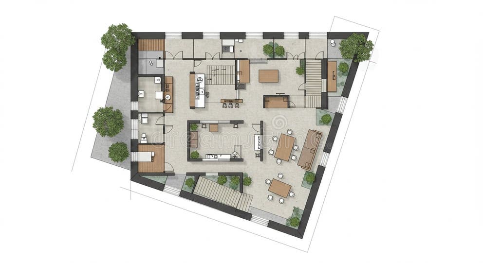 Narrow Building Layout Stock Illustrations – 508 Narrow Building Layout ...