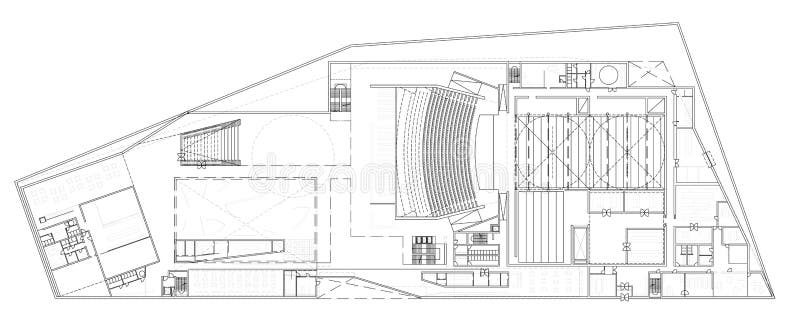 Floor plan of the opera stock vector. Illustration of living - 99447429