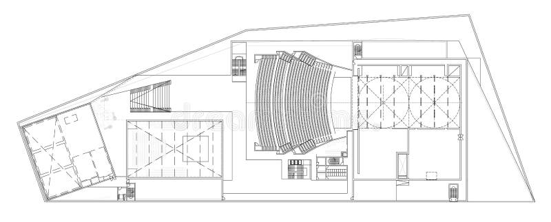 Floor plan of the opera stock vector. Illustration of theatre - 99447682