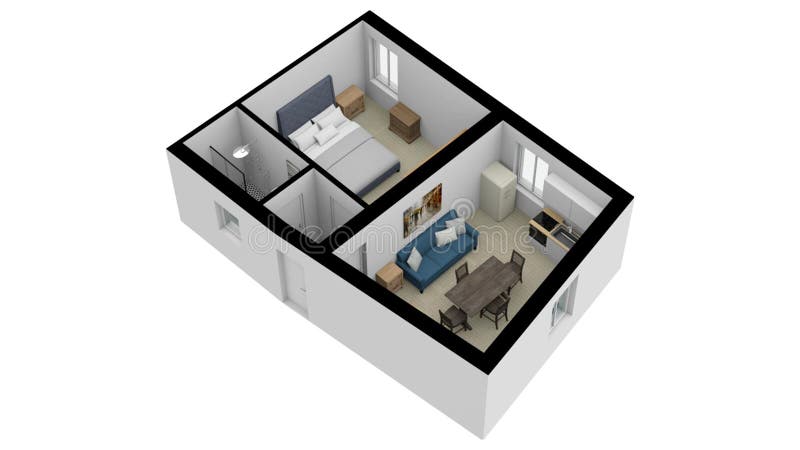 Floor Plan for Real Estate FloorPlan Home Plan Stock Illustration ...