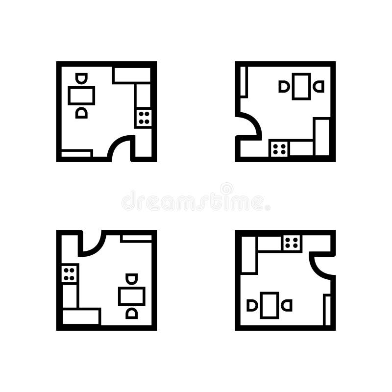 Floor plan stock vector. Illustration of icon, simple - 283212779