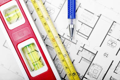 Floor plan and tools stock image. Image of build, building - 24523151