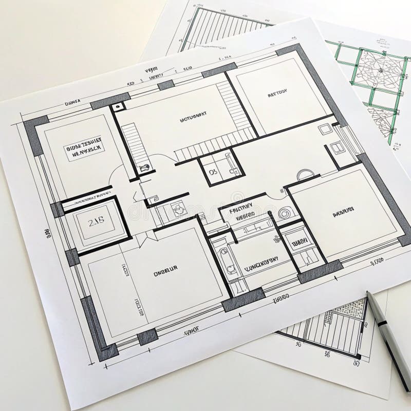 Floor Plan Top View of House Interior Stock Photo - Image of home ...