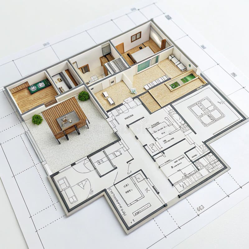 Floor Plan Top View. House Interior Isolated on White Background Stock ...