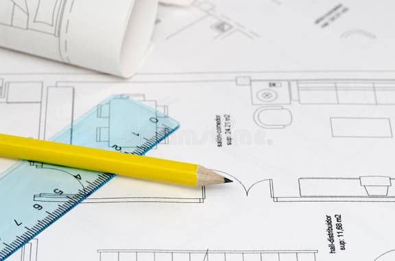 Floor plan stock image. Image of drafting, geometric - 39038769