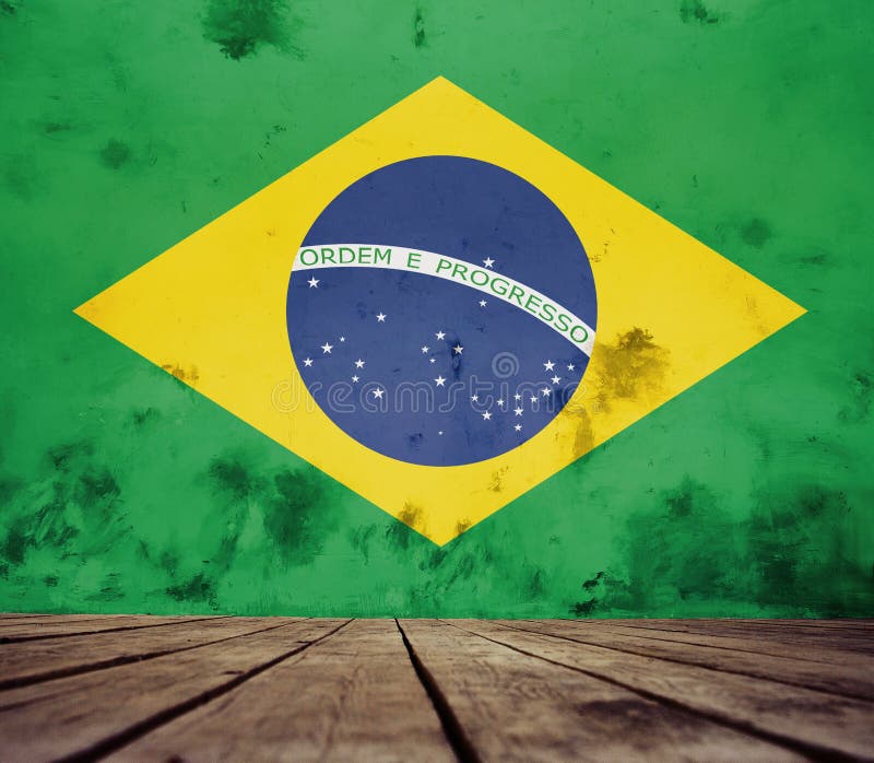 Brazil Flag in Plaster Texture Stock Photo - Image of national, brazil ...