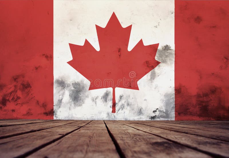 The Texture of Canada Flag. Stock Illustration - Illustration of ...