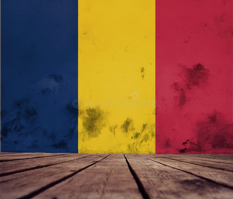 Flag of Republic of Chad Texture Stock Image - Image of floor ...