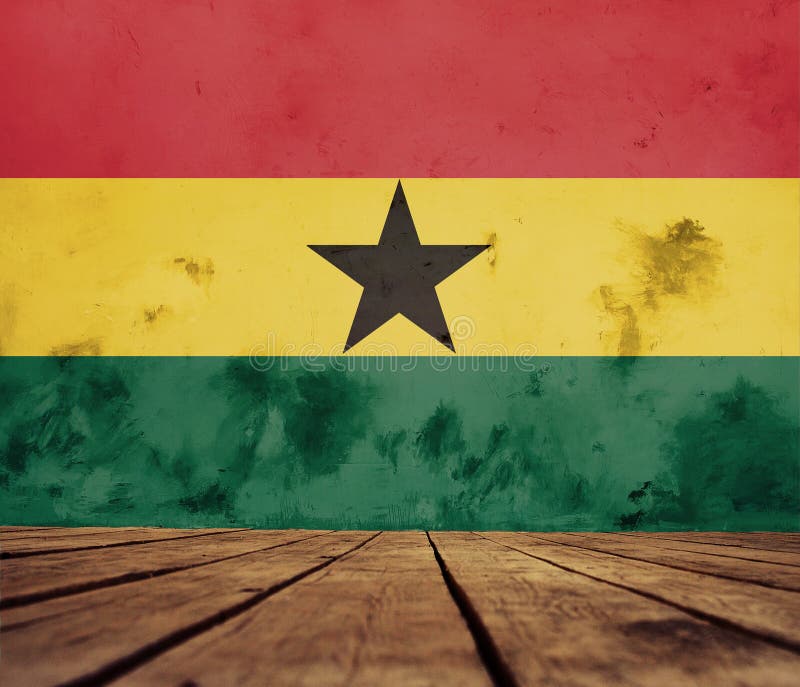 Texture of Ghana flag. stock photo. Image of banner - 114650716