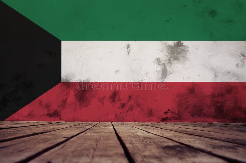 Texture of Kuwait flag. stock image. Image of background - 114651065