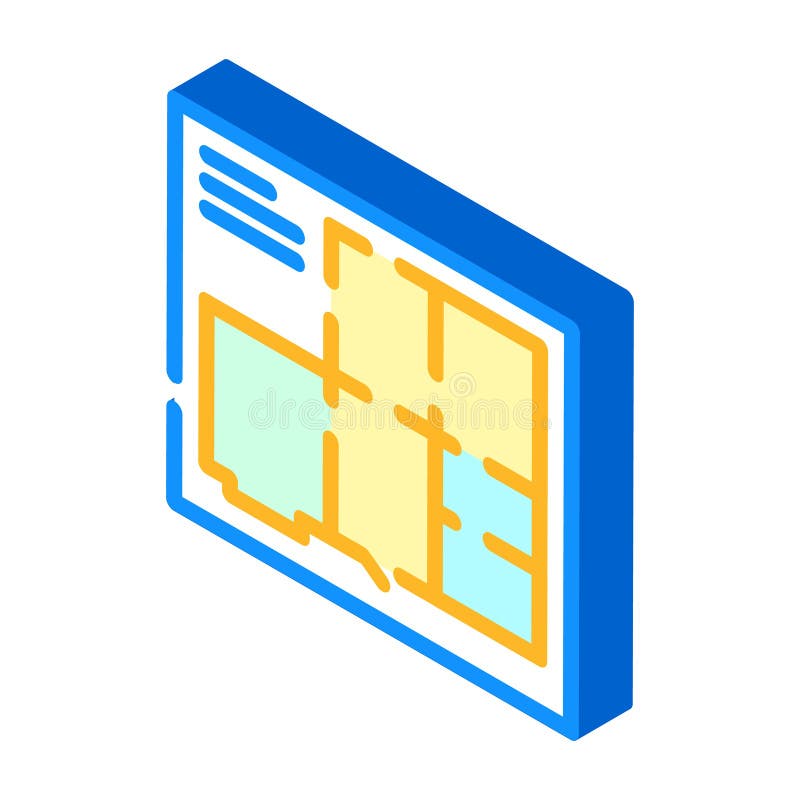Floor Plans Architectural Drafter Isometric Icon Vector Illustration ...
