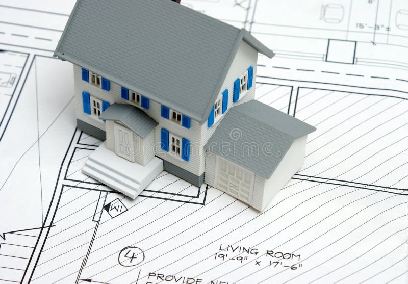 Floor Plans to New Home stock photo. Image of designer - 18142620