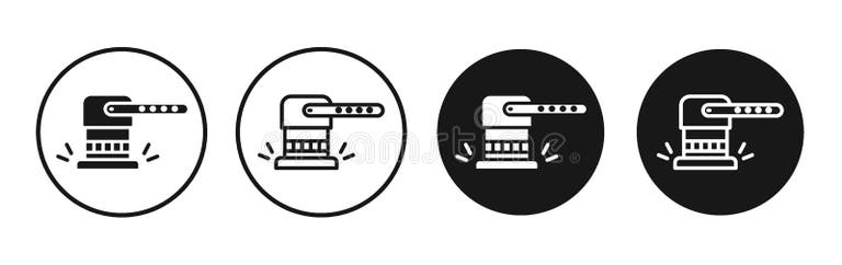 Floor Sanding Machine Icon Vector Set on White Background Stock Vector ...