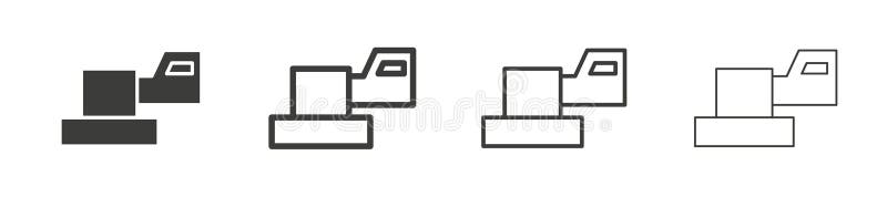 Floor Sanding Machine Icon Vector Set on White Background Stock Vector ...