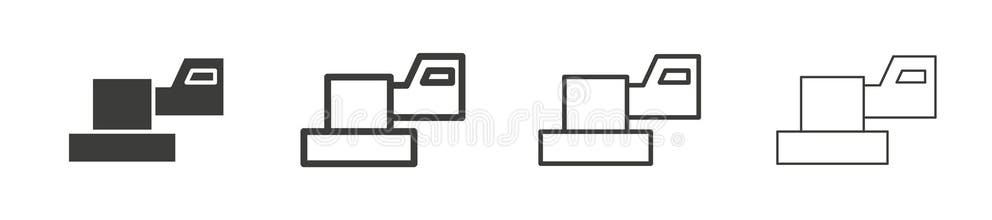 Floor Sanding Machine Icon Vector Set on White Background Stock Vector ...